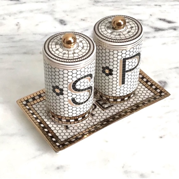 Anthropologie | Kitchen | Anthropologie Bistro Tile Salt And Pepper ...